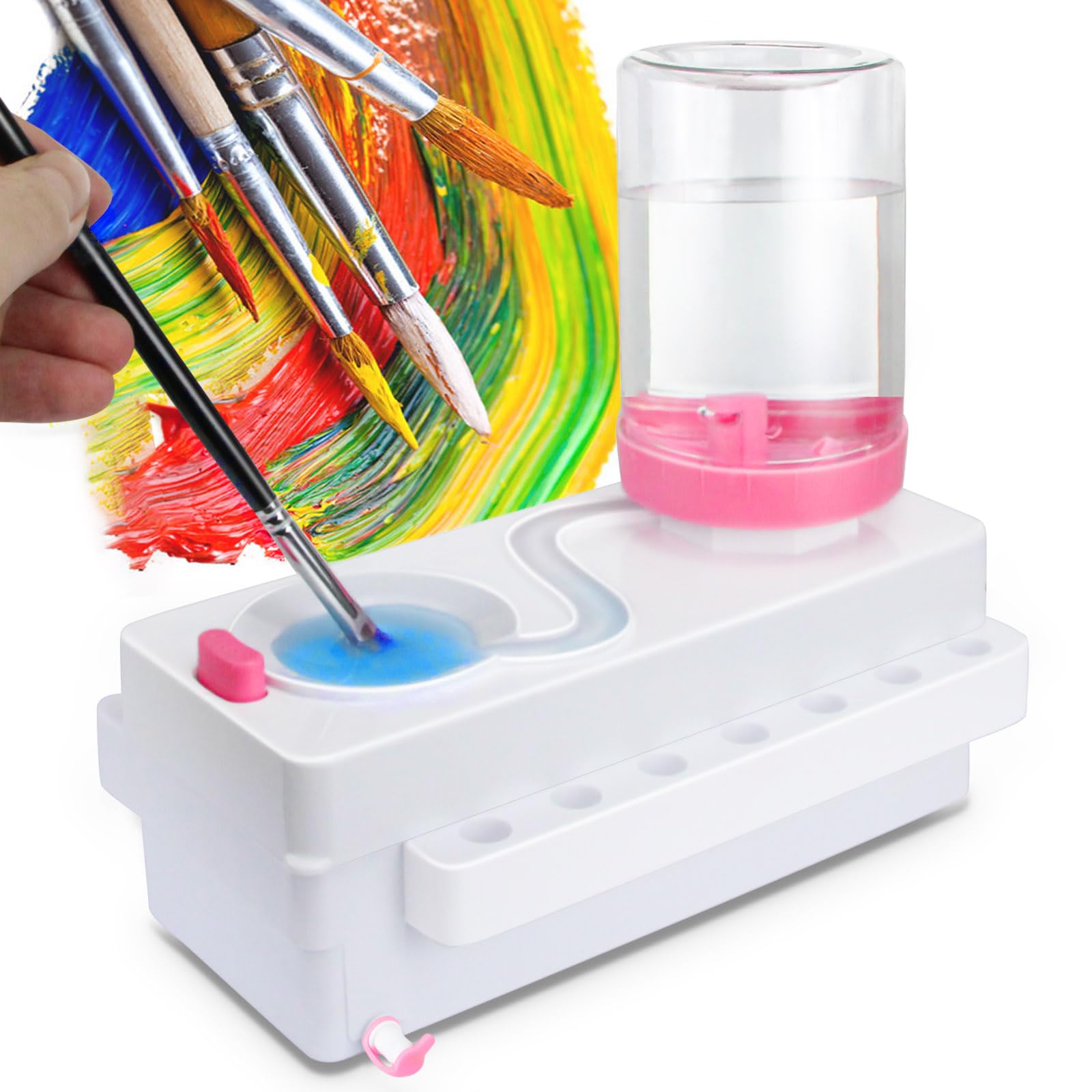 Amazon.com: Paint Brush Cleaner, Paint Brush Rinser with Drain & Brush ...