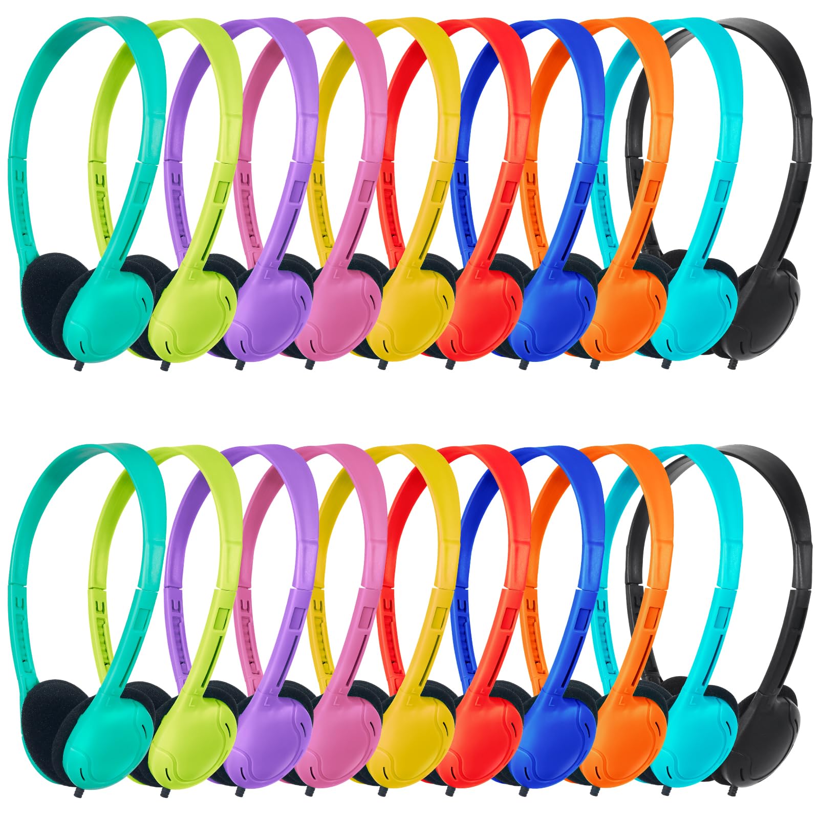 Amazon.com: ZNXZXP Kids Headphones Bulk 20 Pack for School Classroom ...