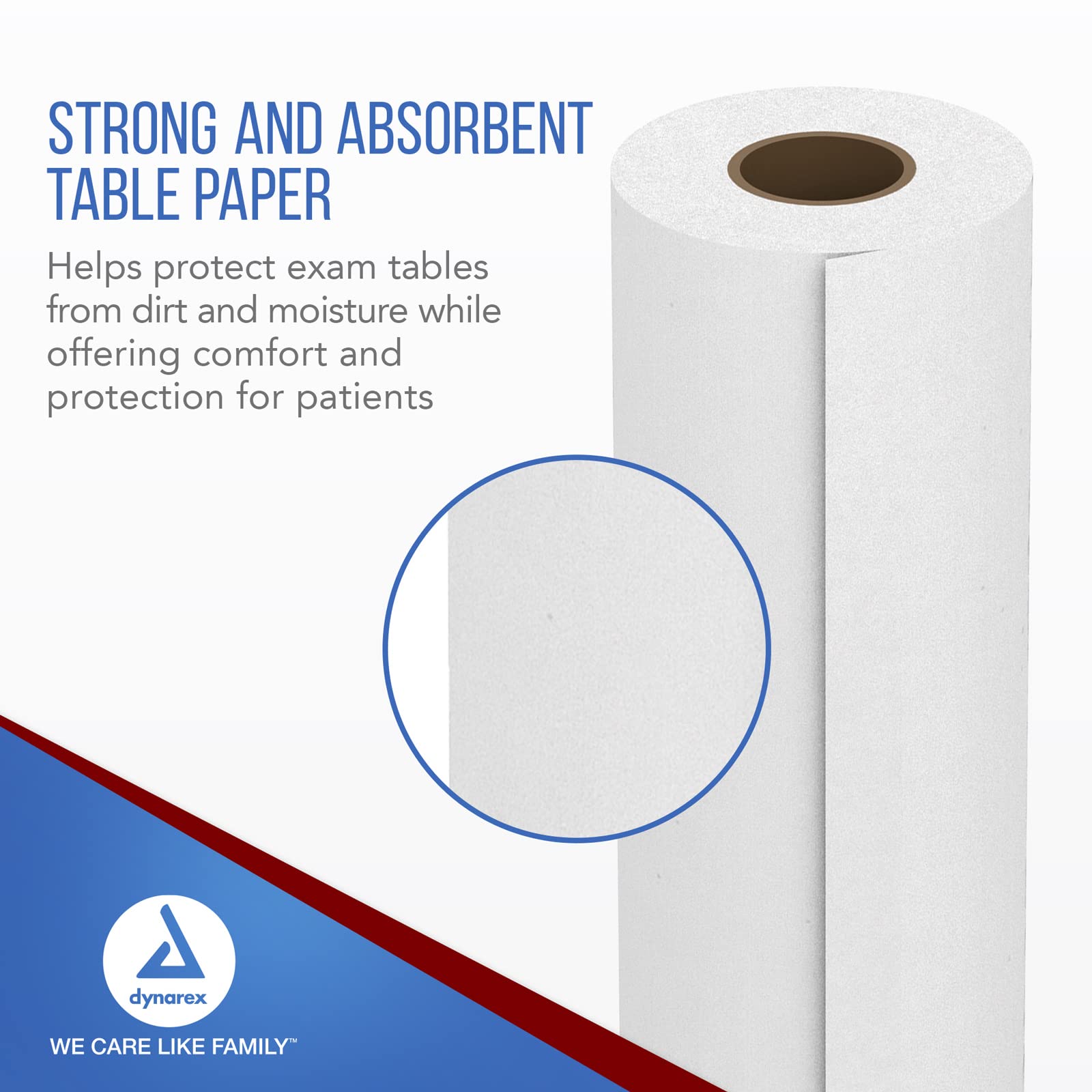 Snapklik.com : Dynarex White Smooth Table Paper - Box Of 12 Roll