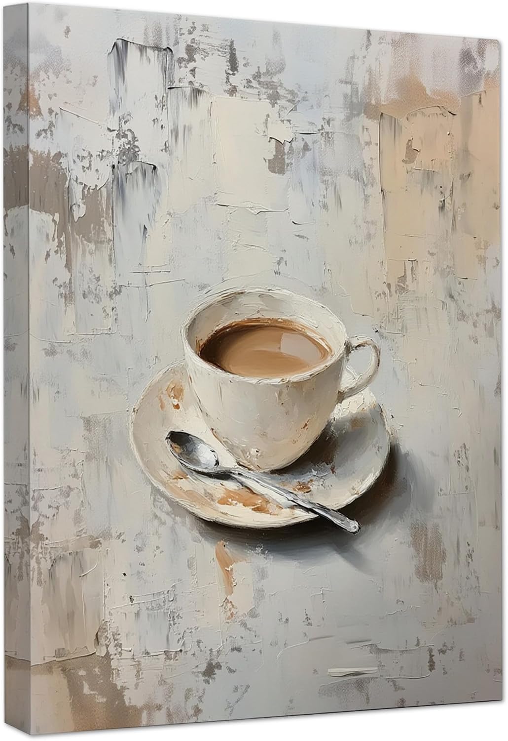 Amazon.com: LCRBF Vintage Coffee Kitchen Wall Art Decor Framed, Rustic ...