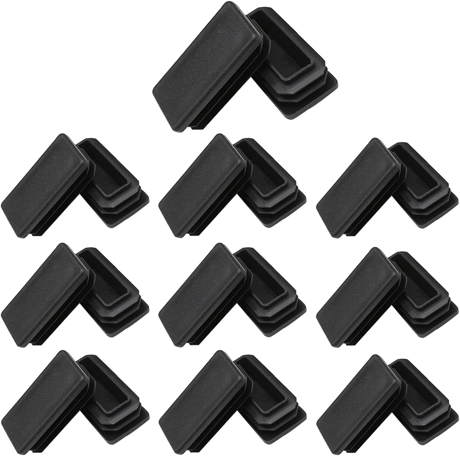 Amazon.com: 1"x 2" Rectangle Tubing Plug End Caps, 20 Pack Tubing Post ...