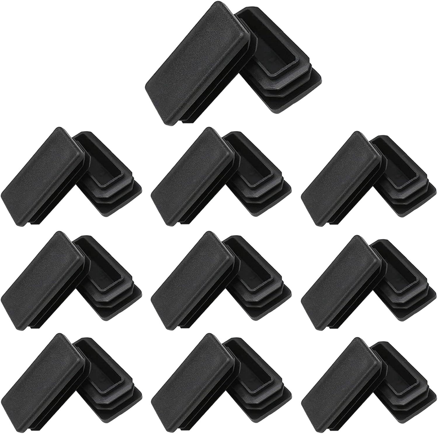 Amazon.com: 1"x 2" Rectangle Tubing Plug End Caps, 20 Pack Tubing Post ...