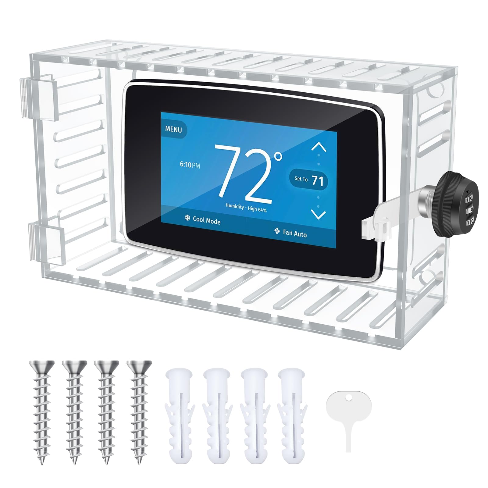 Snapklik.com : Thermostat Lock Box, Lock Box For Thermostat On Wall ...