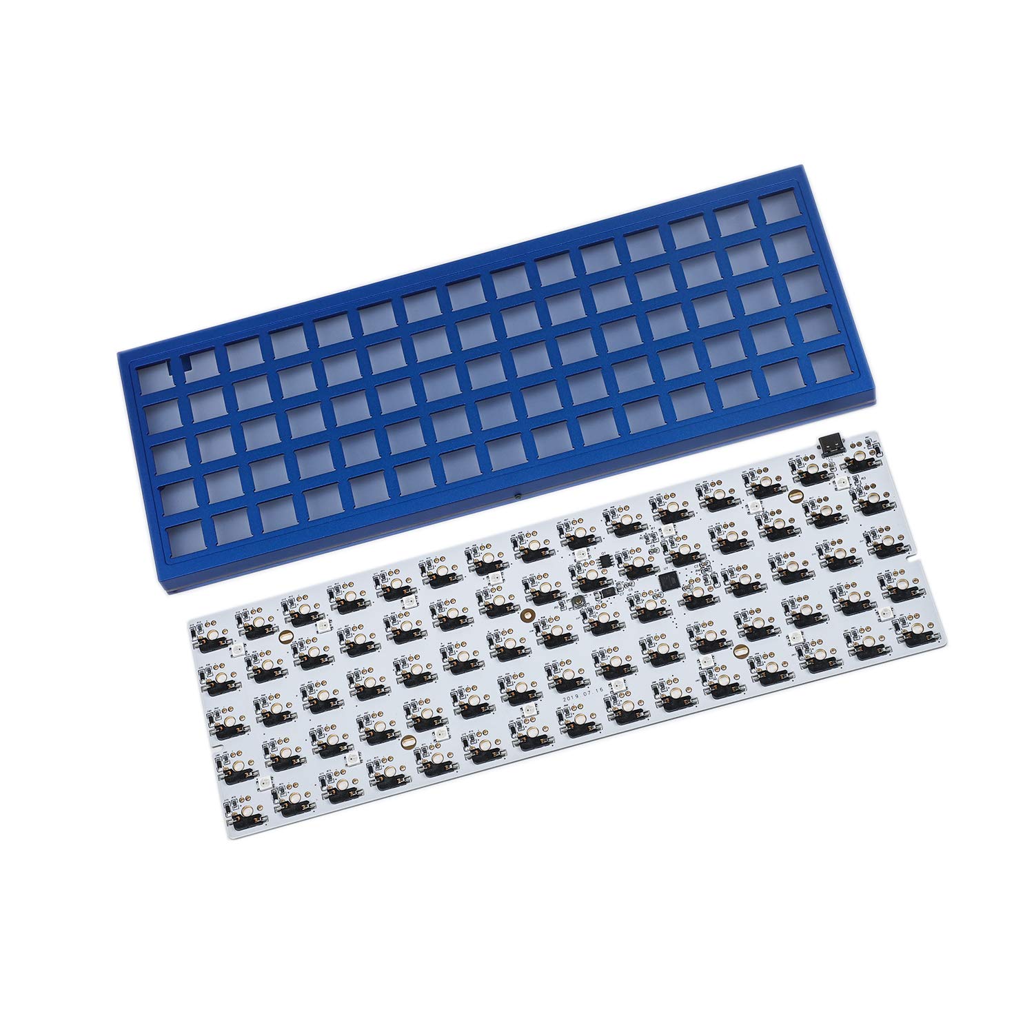 Buy ID75 75 Keys Ortholinear Layout QMK Anodized Aluminum Case Plate ...