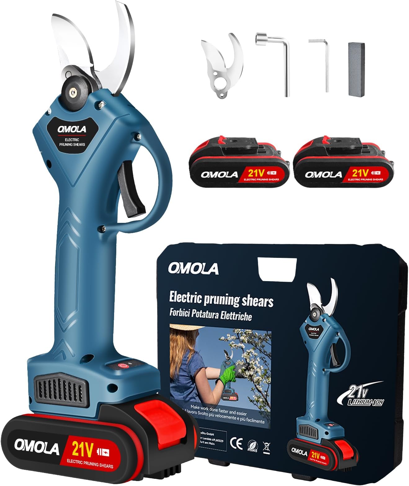 Amazon.com: Pruning Shear Battery Powered, Kebtek Electric Cordless ...