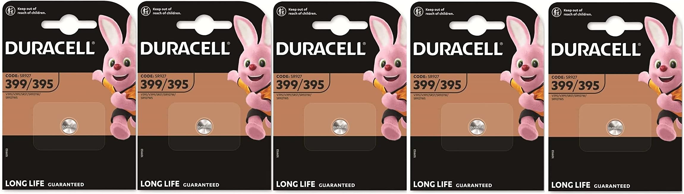 2 x Duracell 399/395 SR927 avec oxyde d'argent (2 ampoules de 1 ...