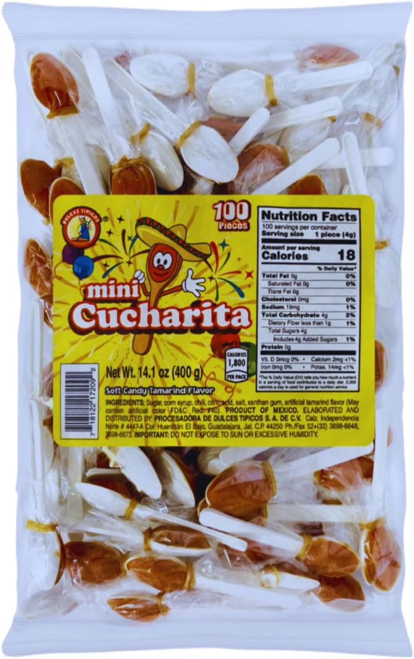 Amazon.com : Mini Cucharita Tamarindo Spoon Candy (100 Count) - Dulces ...