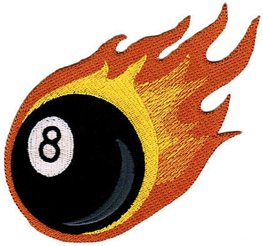 Amazon.com: Nine Ball Embroidered Billiards Patch 9-Ball Pool Iron-On ...