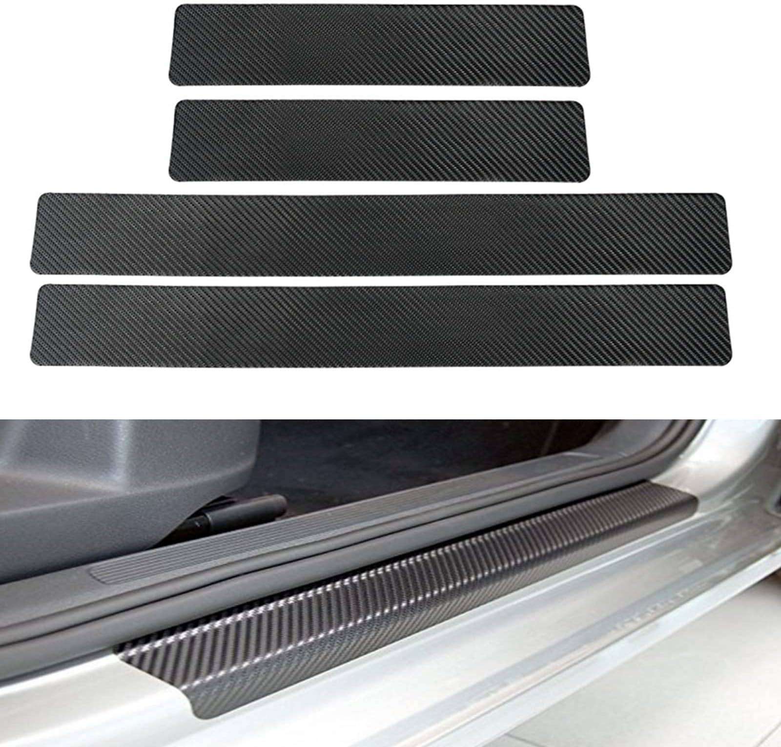 GZRUICA Door Sill Plate Protectors for Car - Universal Door Entry Guards Sill Scuff Cover Panel ...