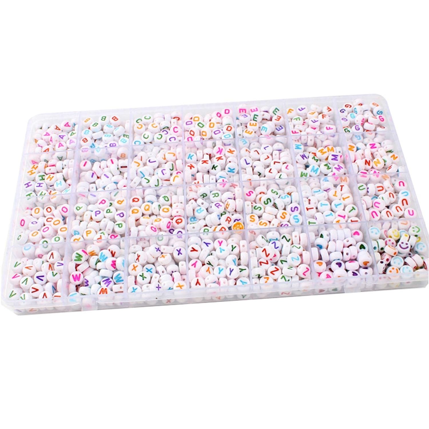Tiny Store 1400pcs 4x7mm PVC Mixed Alphabet Letter Coin Round Flat ...