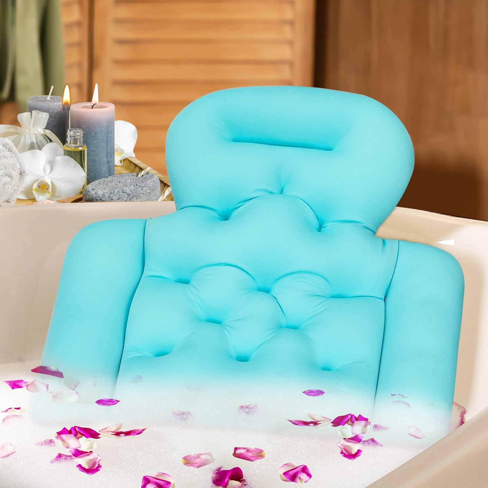 Amazon.com: Bath Pillows for Tub Frqulaoe Bathtub Pillow for Neck and ...