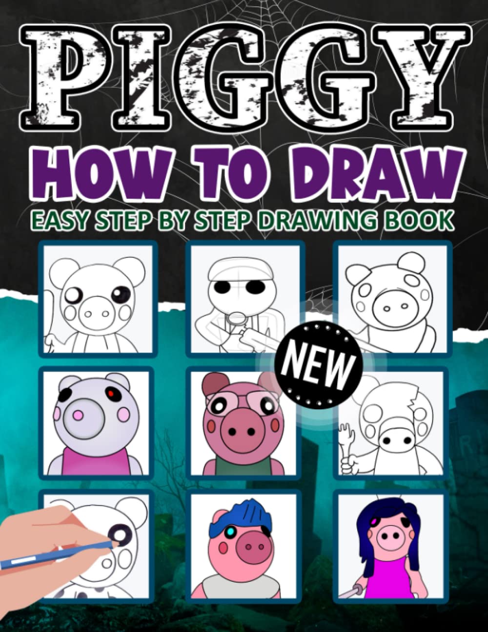 How to Draw Piggy: Cartoon Drawing Guide Step by step Easy Tutorials ...
