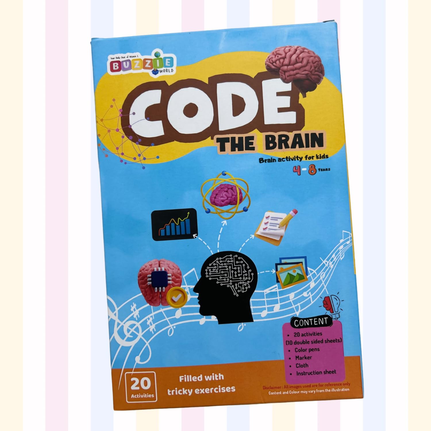 Buzzie - Brain Activity Kit | 20 Activities Sheets | Gift Box for Kids ...