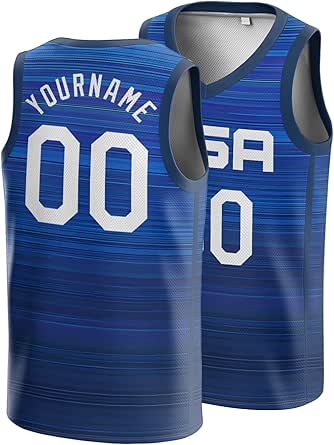 Amazon.com: Custom Basketball Jersey - Blank Basketball Jersey - Print ...