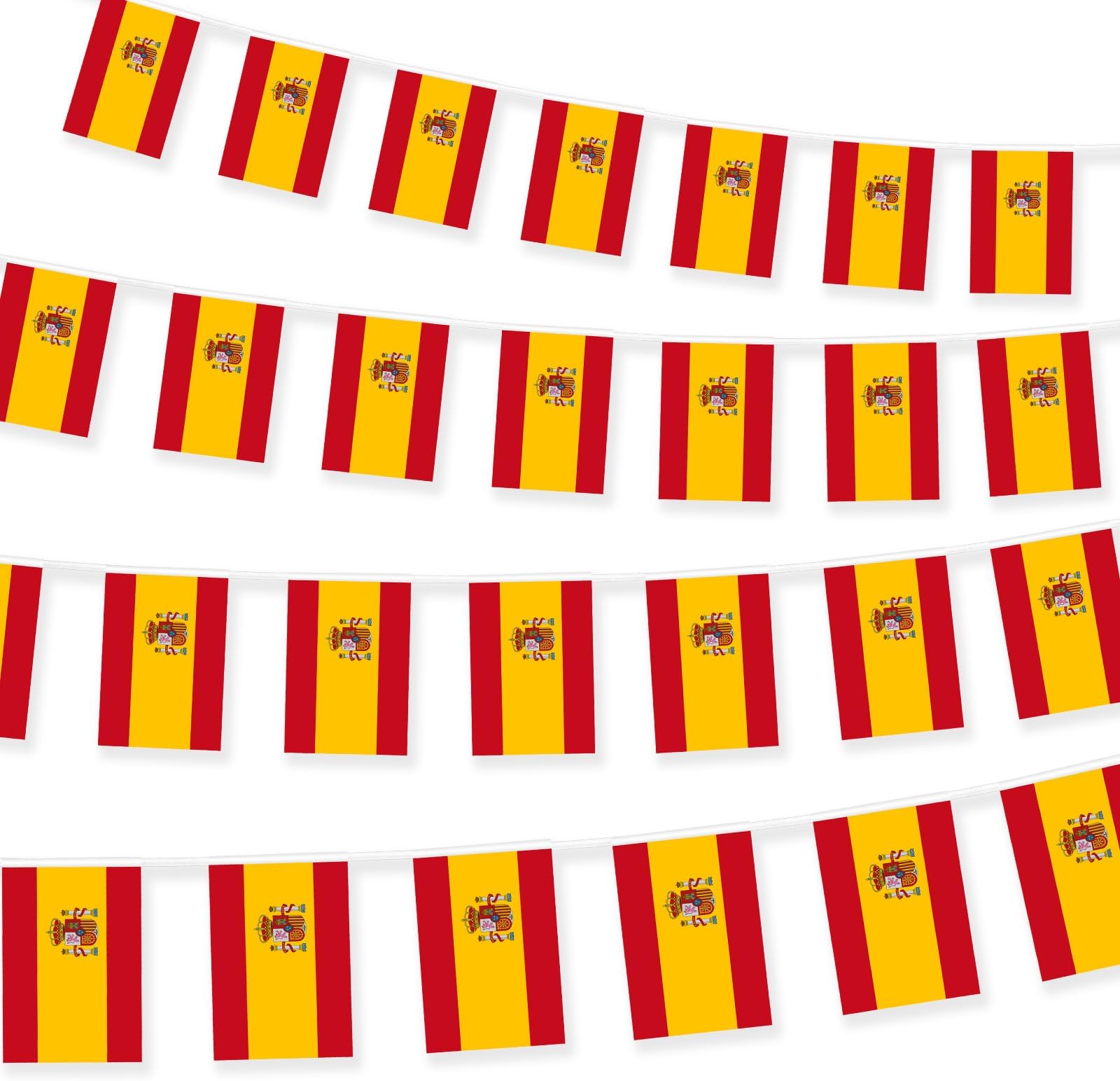 Spain Flag Bunting 30pcs Spanish Triangle Flag Decoration Double Sided ...