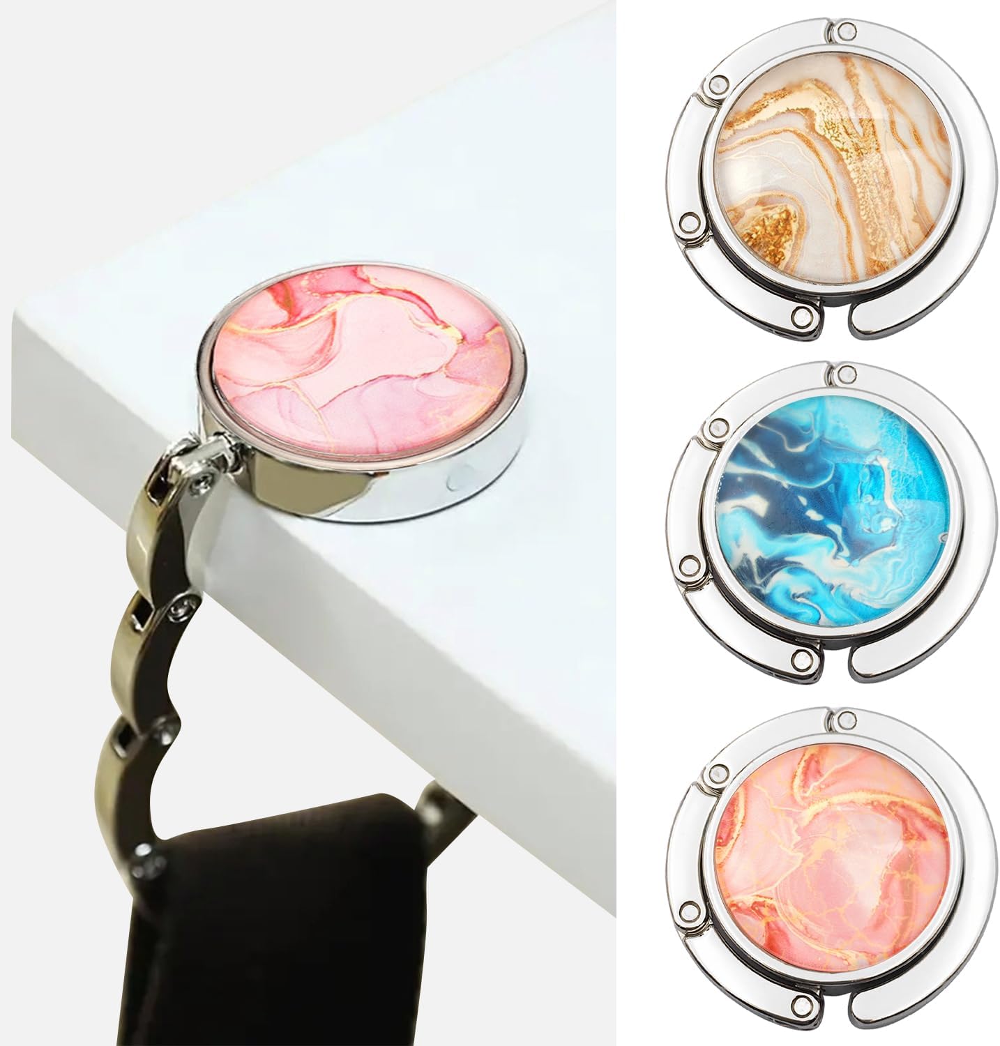 Amazon.com: ROFLYER 4Pcs Various Designed Purse Hanger Table Hook with ...