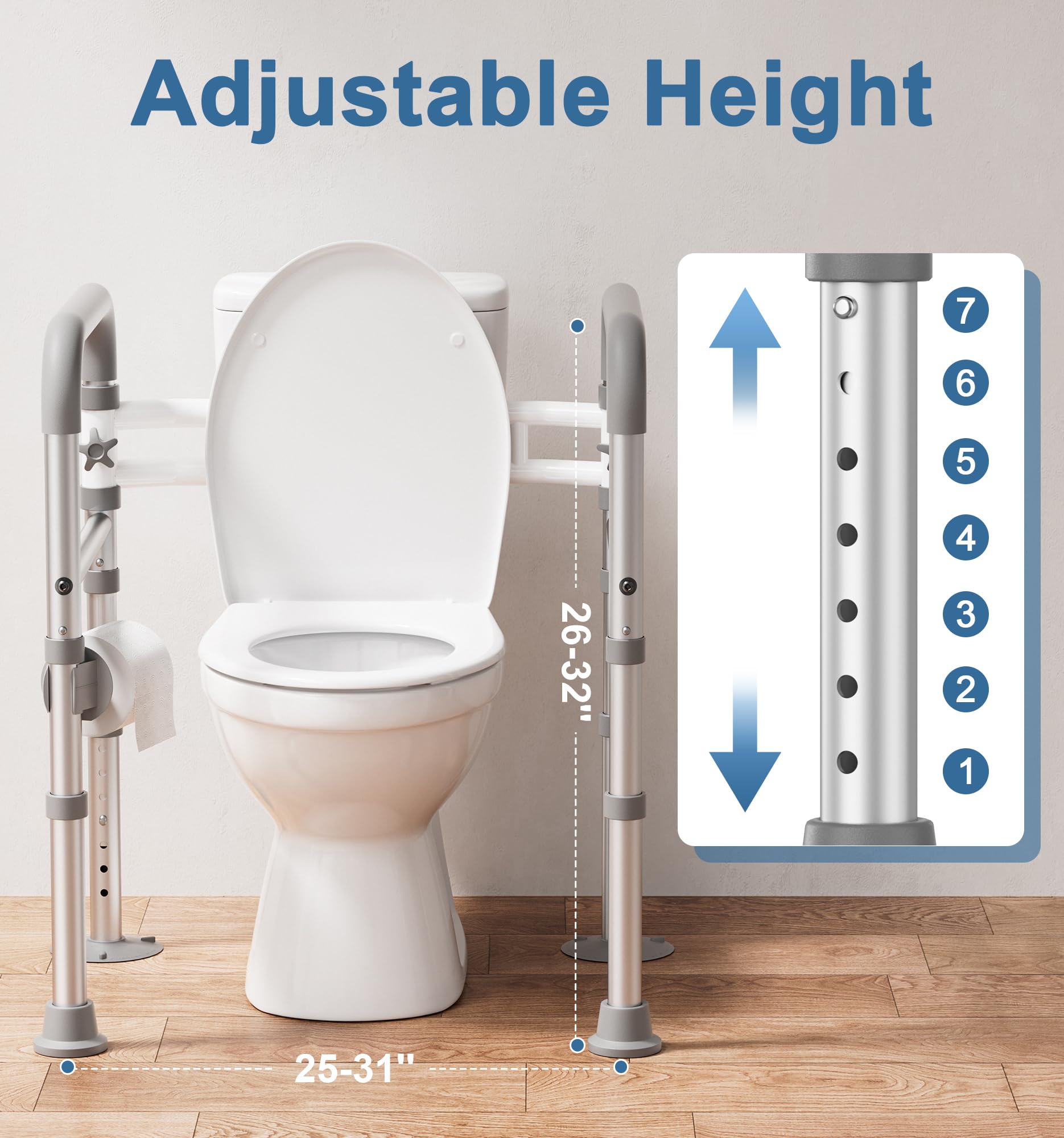 Toilet Safety Rails Fsa Hsa Eligible Toilet Safety Rail Adjustable ...