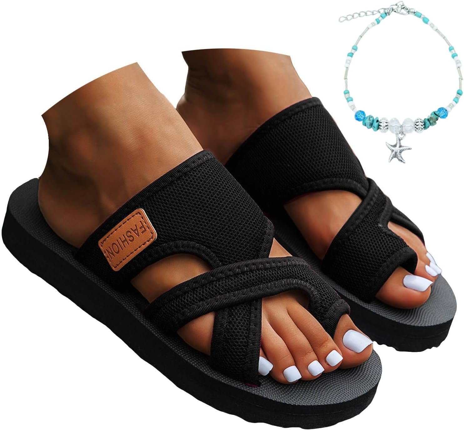 Amazon.com | KBOWQ Women's Comfortable Breathable Mesh Flip Flops ...