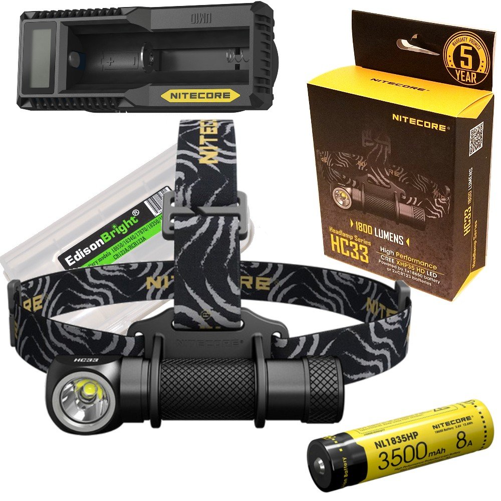 Buy Nitecore HC33 1800 Lumens CREE XHP35 LED dual-form headlamp ...
