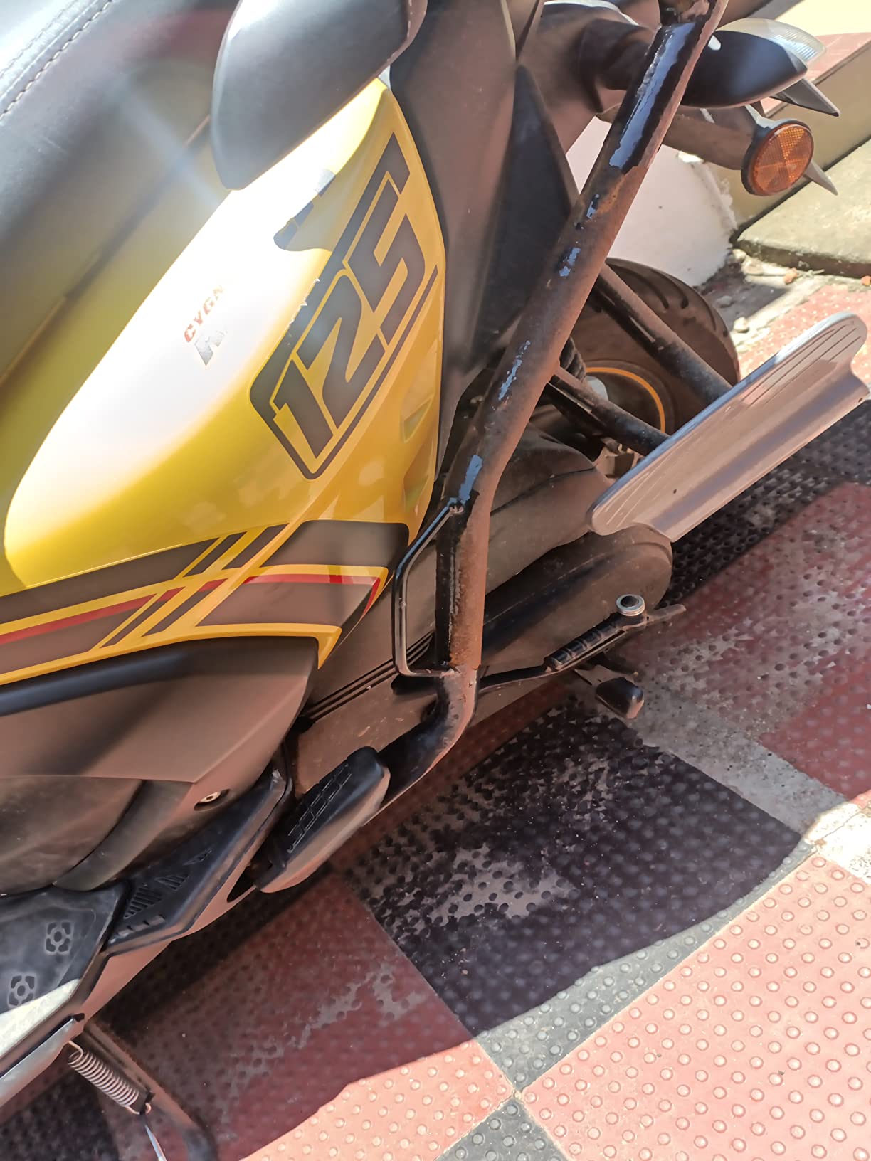 MAHABIR Guard Set for Scooter Ray ZR 125 BS6, Heavy Duty Black : Amazon ...