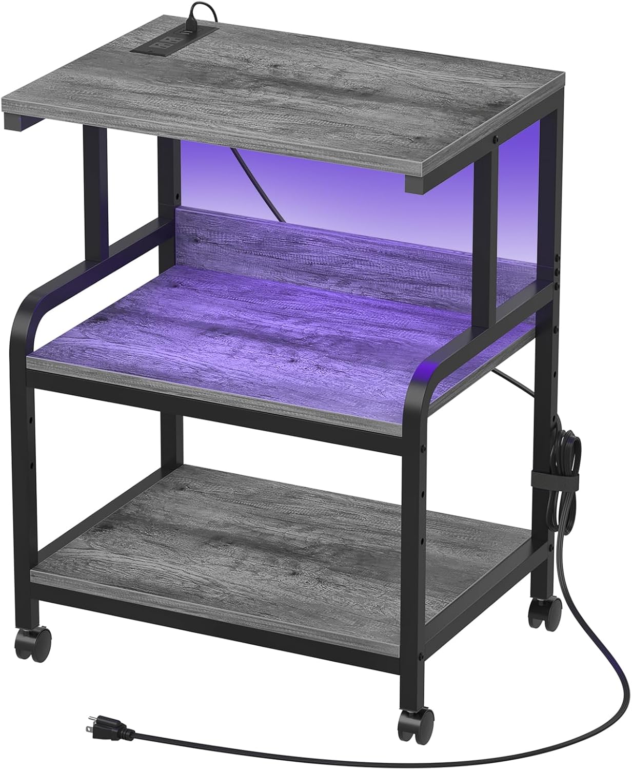 Amazon.com: Homieasy Printer Stand with Charging Station and Led Lights ...