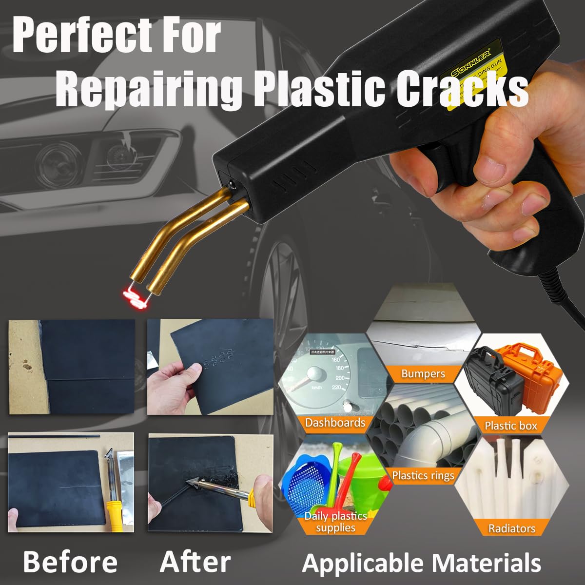 Snapklik.com : 100W Upgraded Plastic Welder Kit,1000PCS Hot Stapler ...
