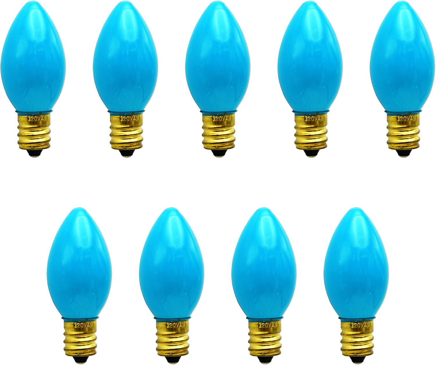 Amazon.com: The Dreidel Company Menorah Bulbs Teal Blue Electric ...