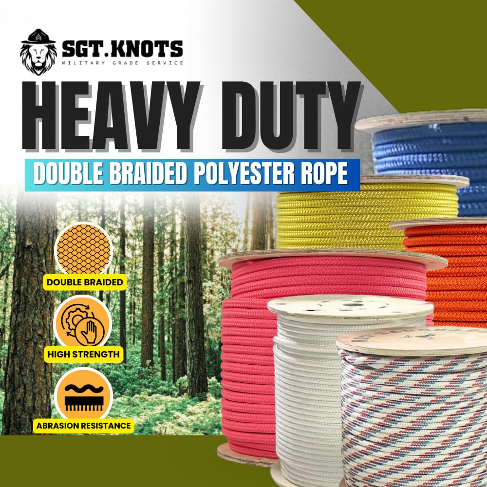 Snapklik.com : SGT KNOTS Arborist Double Braided Polyester Rope - Heavy ...
