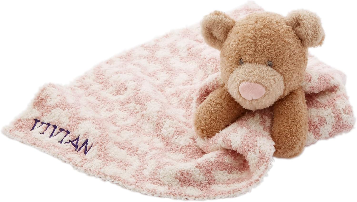 Amazon.com: THINGS REMEMBERED Pink Leopard Chenille Lovey Blanket (Free ...