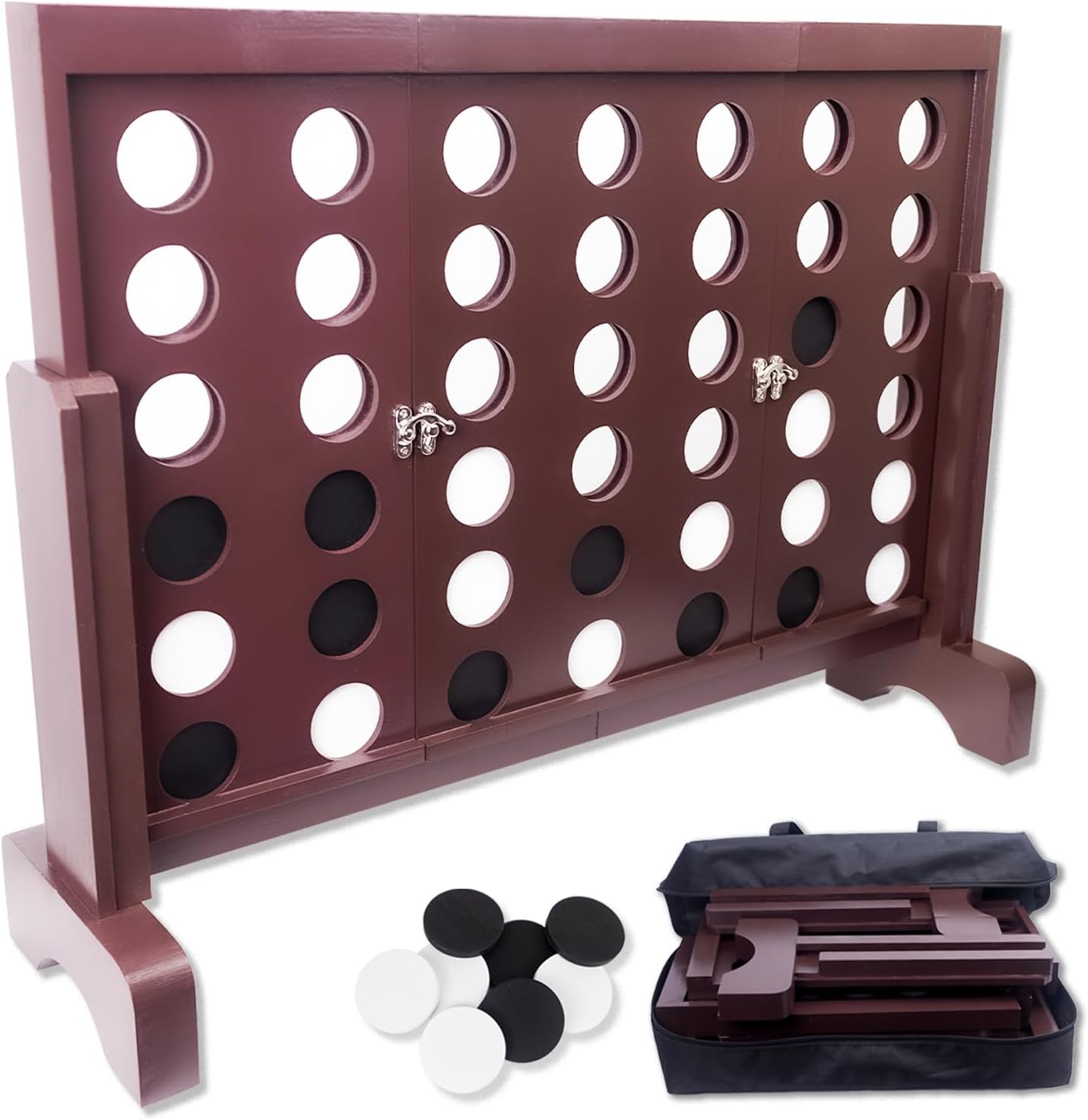 Amazon.com: Wooden Giant Four in a Row Game,Jumbo 4 in a Row Outdoor ...