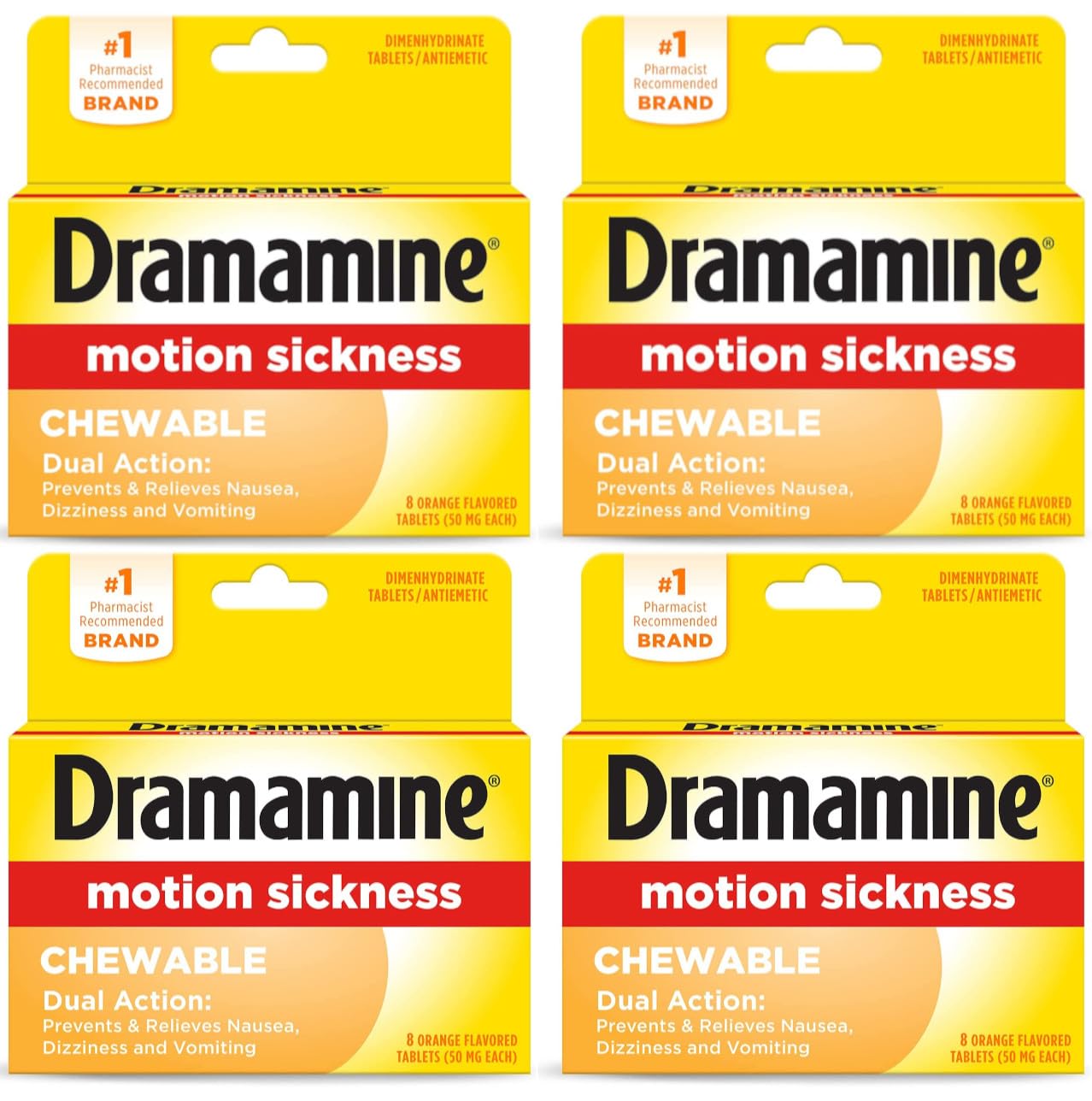 Snapklik.com : Dramamine Chewable Formula Motion Sickness Relief, 8 ...