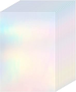 36 Sheets Transparent Holographic Paper Sticker A4 Holographic Vinyl ...