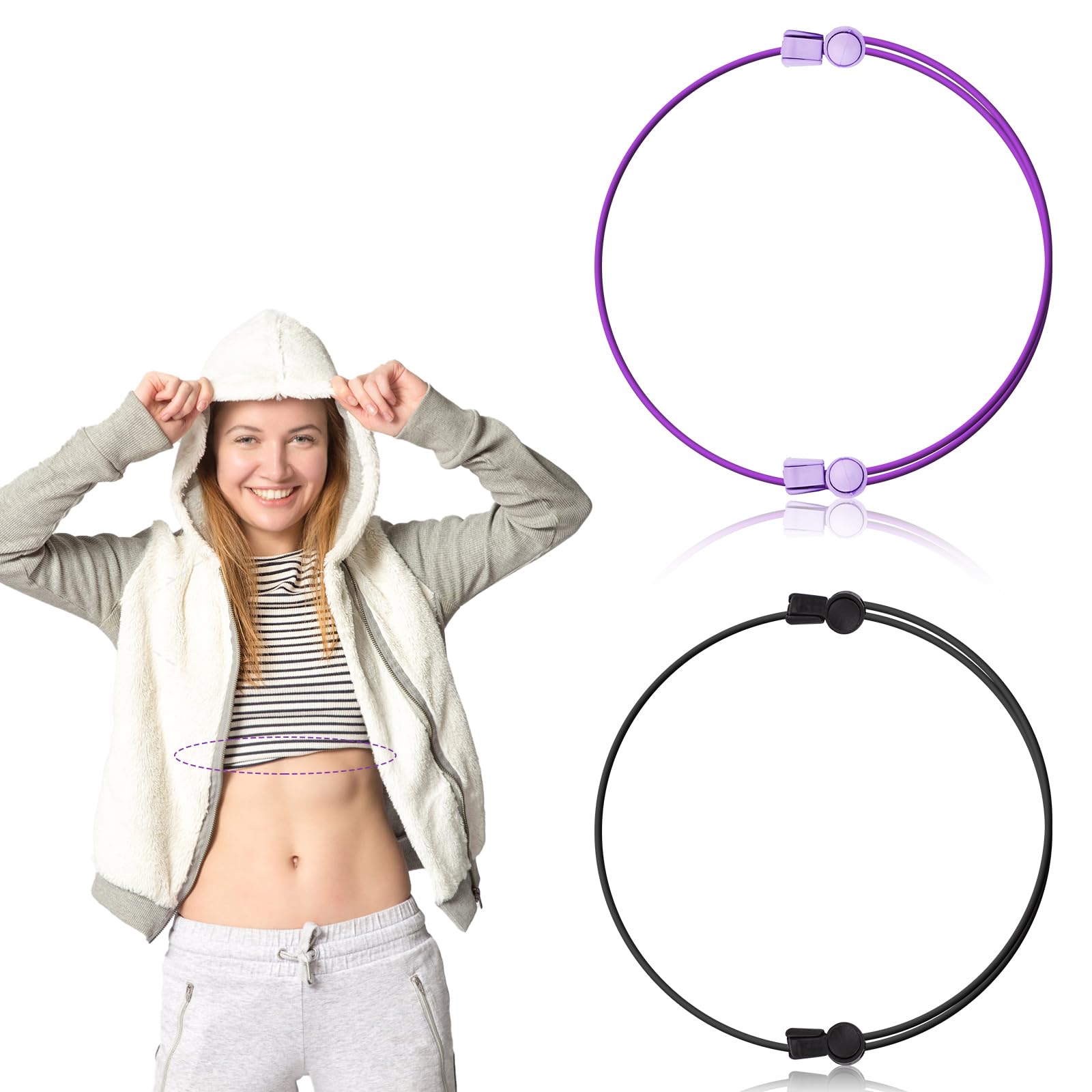 Amazon.com: 2pcs Crop Tuck Band, Adjustable Crop Top Band Elastic Shirt ...