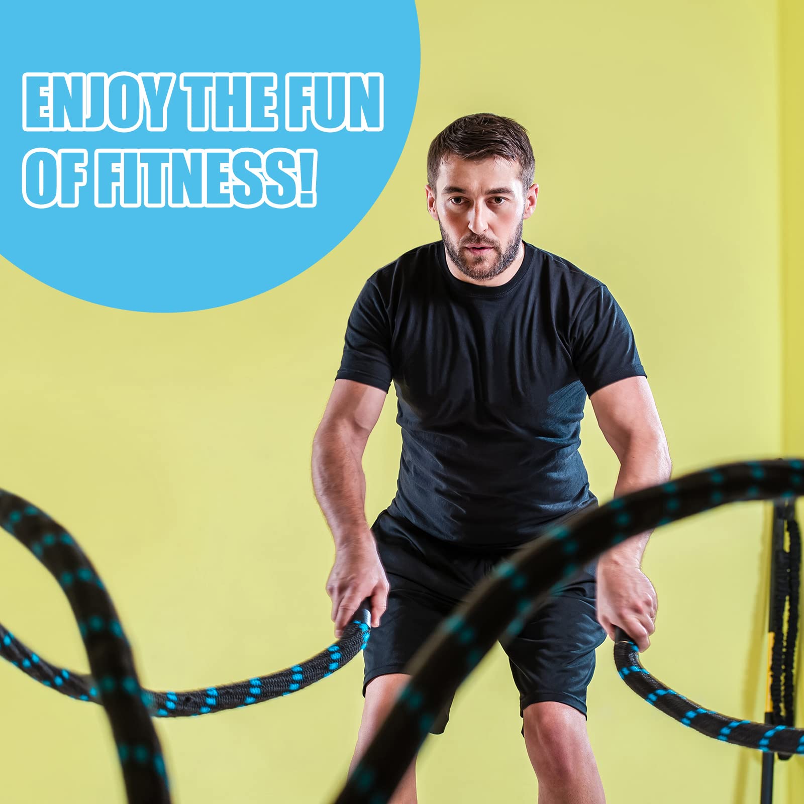 Perantlb Battle Rope-1.5" Diameter, 30” 40”50”Lengths ,Steel Anchor ...