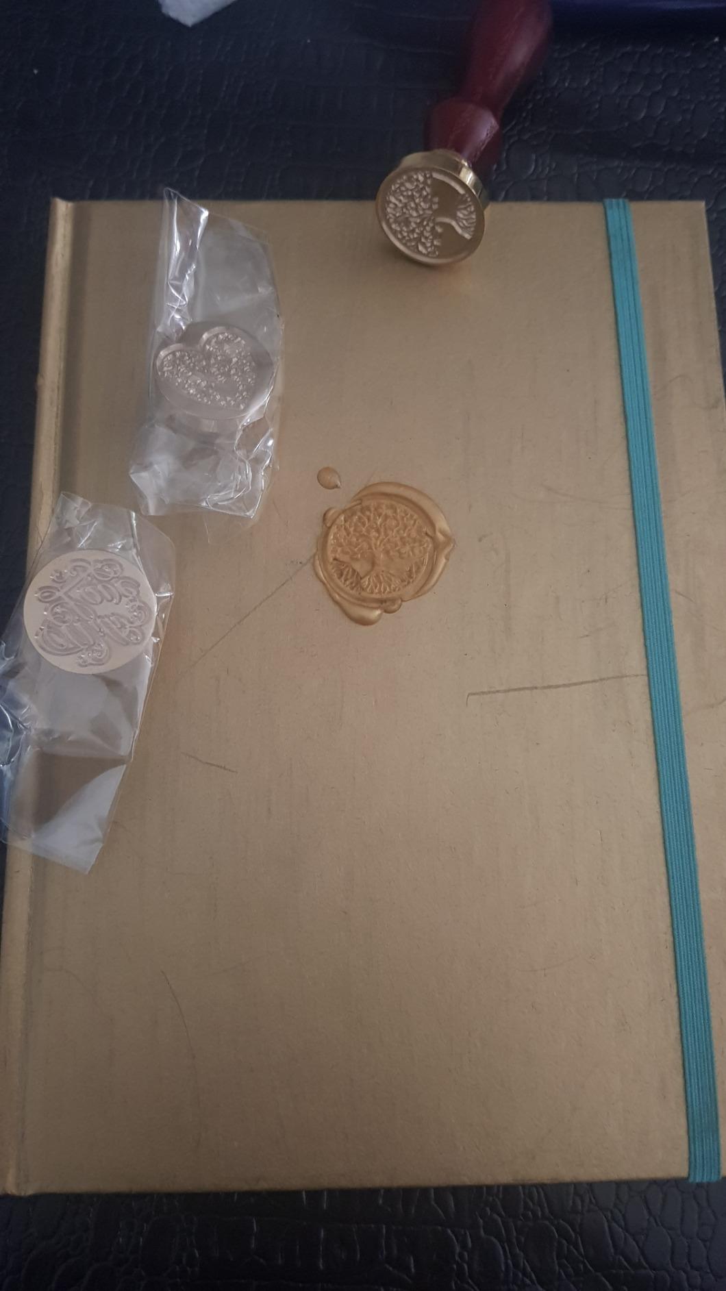 Ensemble de cire Stamp Kit, 8 têtes en laiton de tampon de sceau de ...