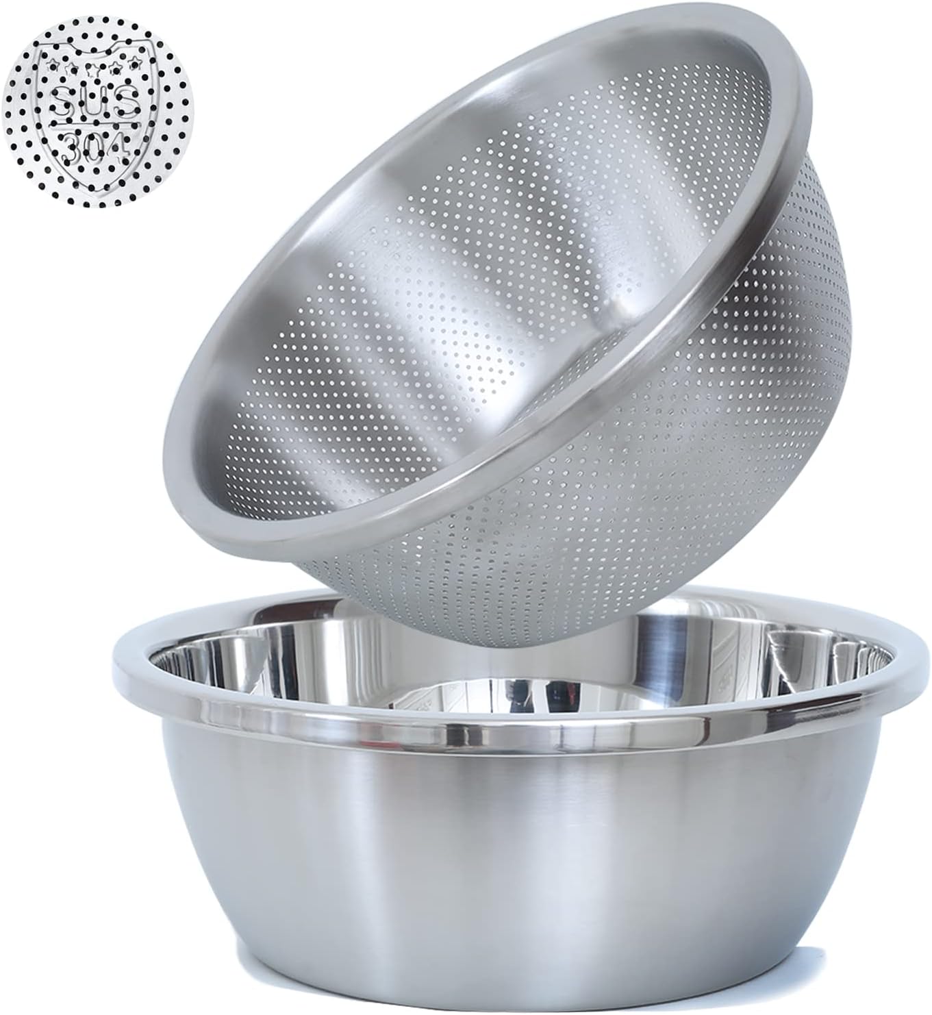 Amazon.com: 304 Stainless Steel Microporous Colander,2QT Large Capacity ...