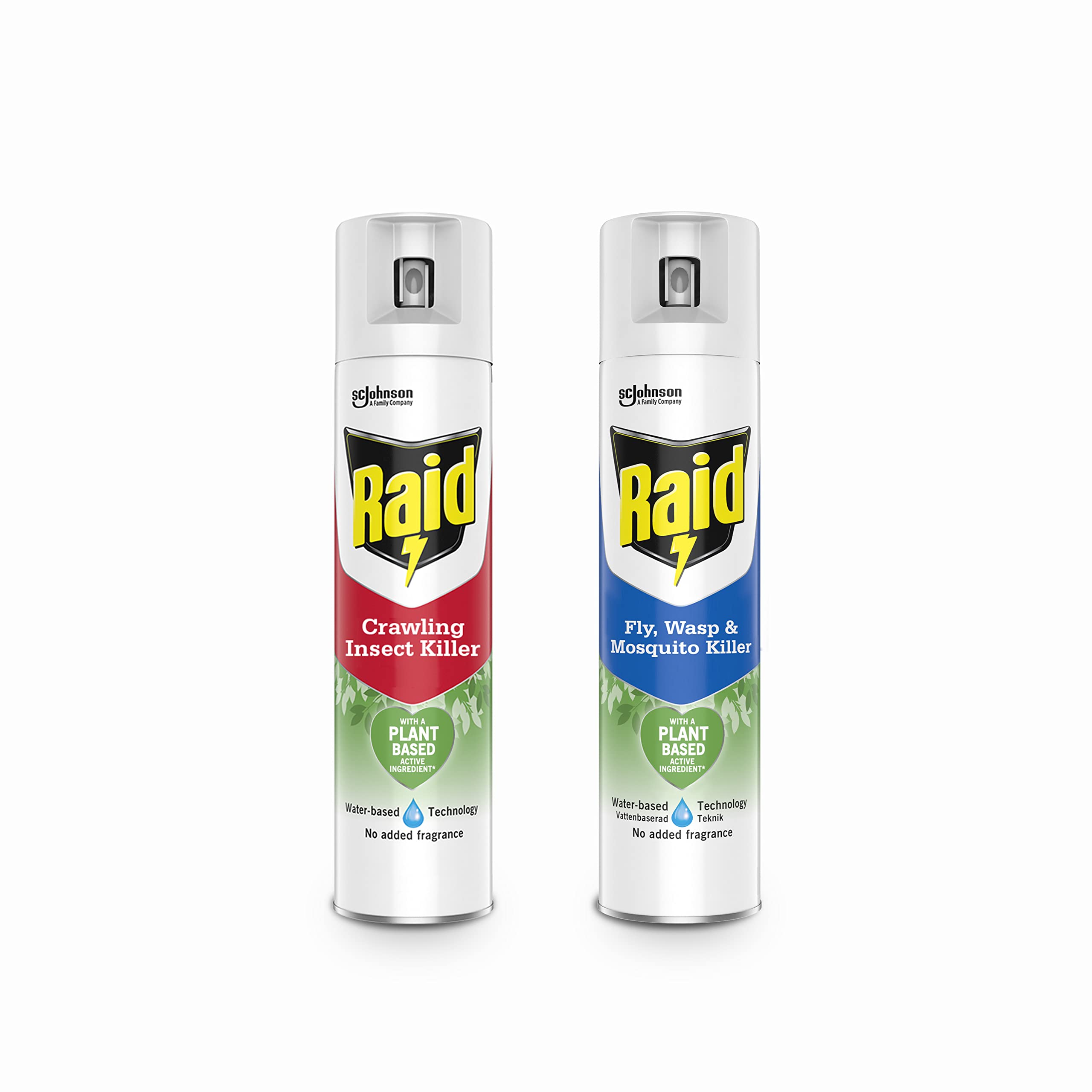 Raid Plant Based Insect Killer Duo: Aerosol Fly Killer Spray (300ml ...
