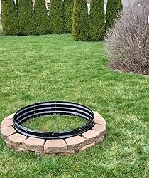 Amazon.com: YSEJOMP 48 Inch Round Galvanized Fire Pit Ring/Fire Ring ...