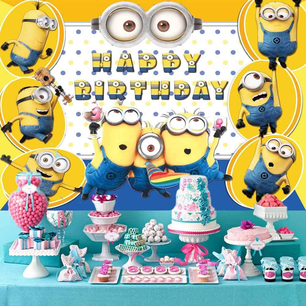 Yellow Minions Backdrops Minions Family Birthday Party Photography ...