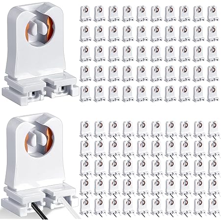 100 Pack Non Shunted LED Tombstones T8 T10 T12 Lamp Holder, Bulb Holder ...