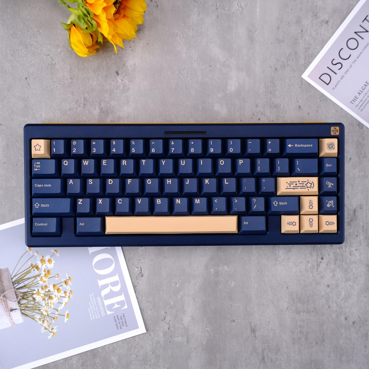 Snapklik.com : PBT Custom Keycaps,XDA Profile Dye-Sublimation Cute Star ...