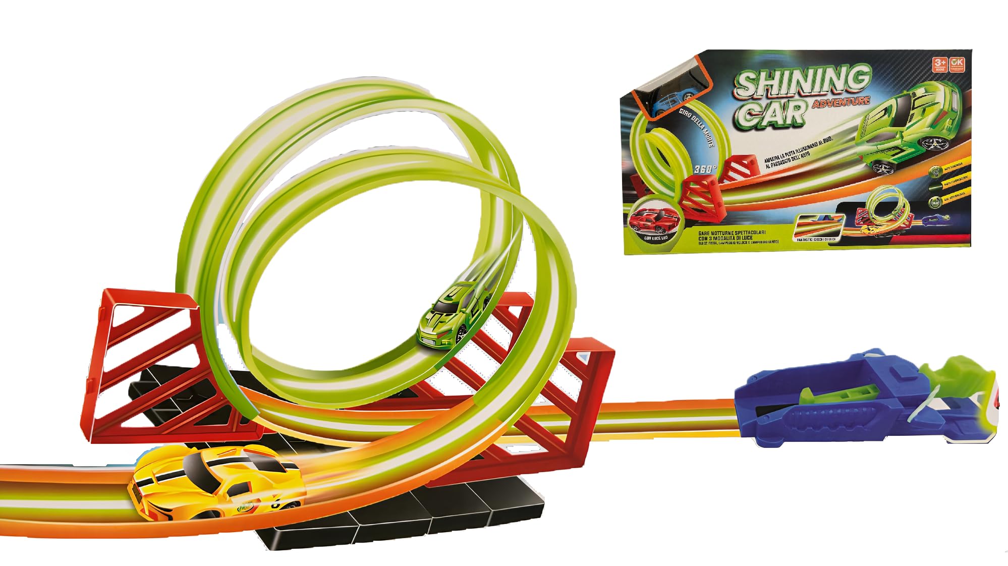 Luminous Toy Track Double Death Ride with Car Track Cars Track Track ...