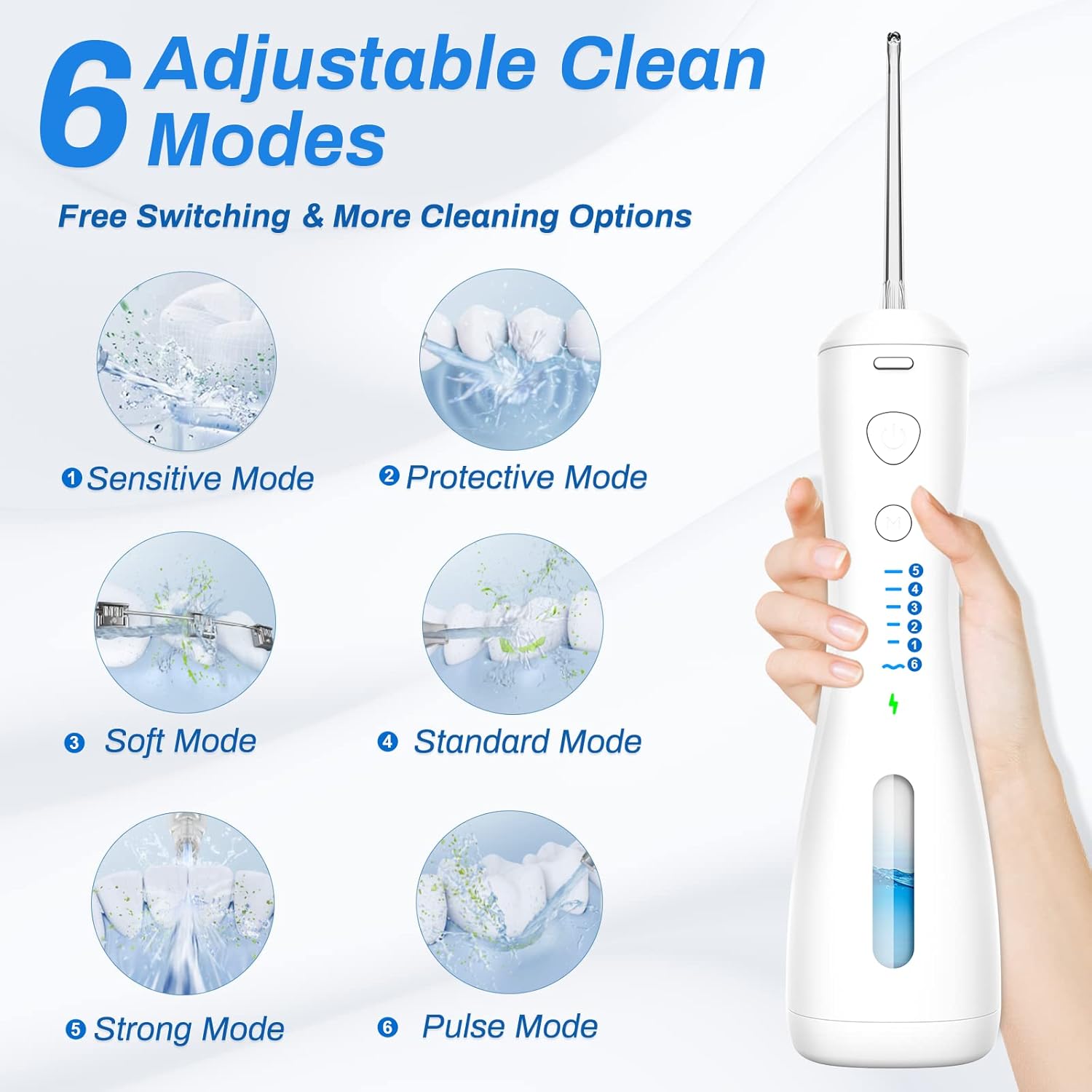 Water Flosser, Water Flosser for Teeth, Portable Oral Irrigator Dental ...