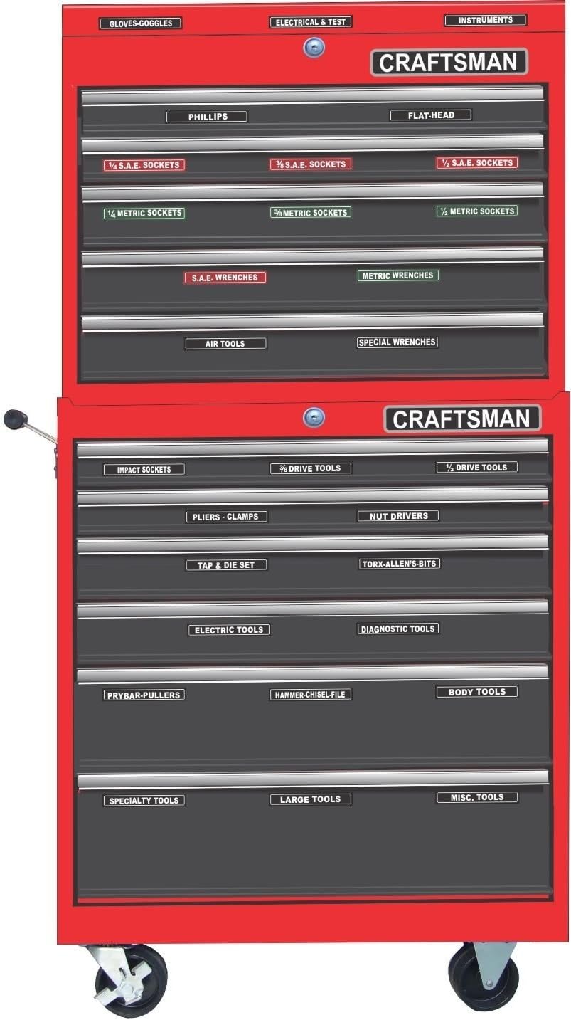 Amazon.com: TOOLBOX LABELS fits all Craftsman Tool Boxes Tool Chest ...