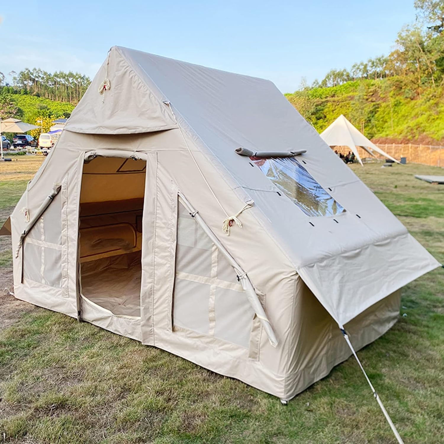 G n rique Tente De Camping Tente De Camping Gonflable En Toile Pour 2 g-n-rique-tente-de-camping-tente-de-camping-gonflable-en-toile-pour-2