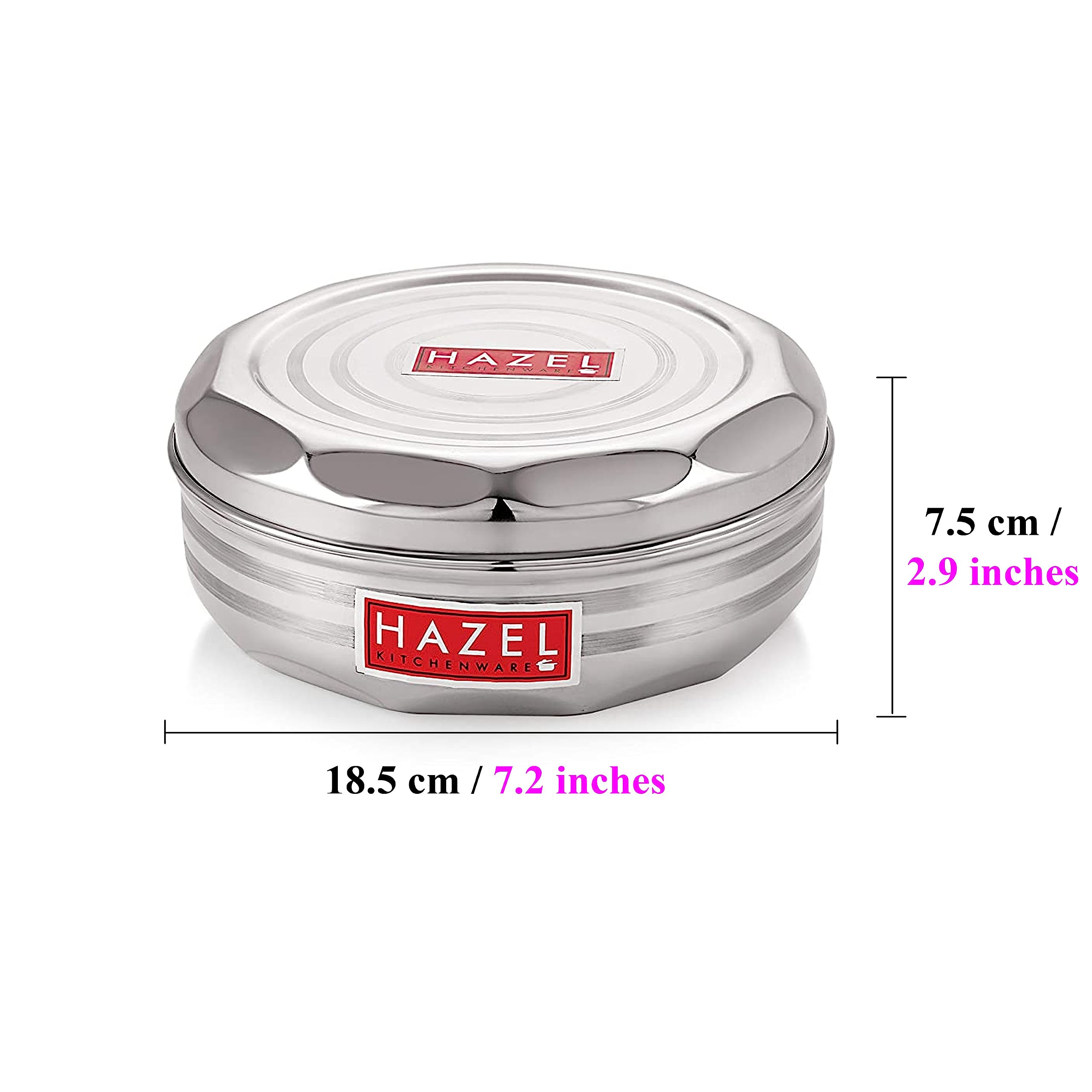 Snapklik.com : HAZEL Stainless Steel Airtight Masala Dabba Spice Box