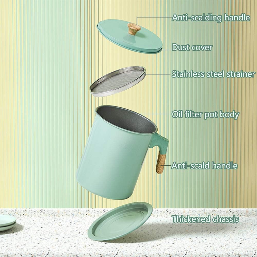 1.7L Oil Filter Pot Large Capacity Oil Filter Bottle with Dust-Proof ...