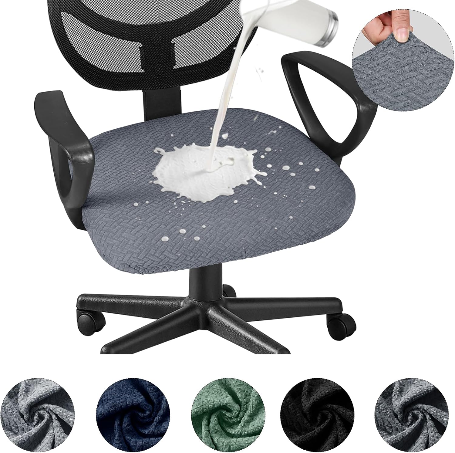 Amazon.com: Lebaley Waterproof Office Chair Covers Stretchable Office ...