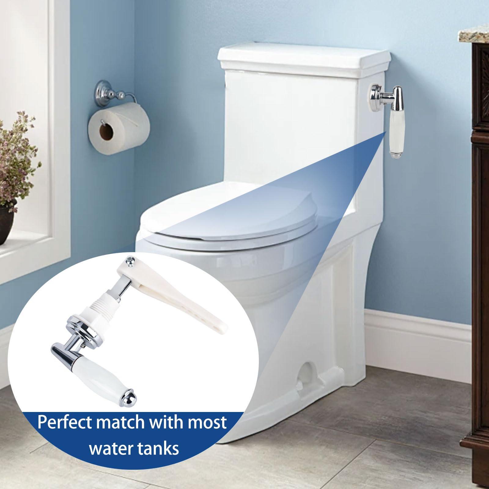 Toilet Flush Handle Replacement Universal Fit Toilet Cistern Handle ...