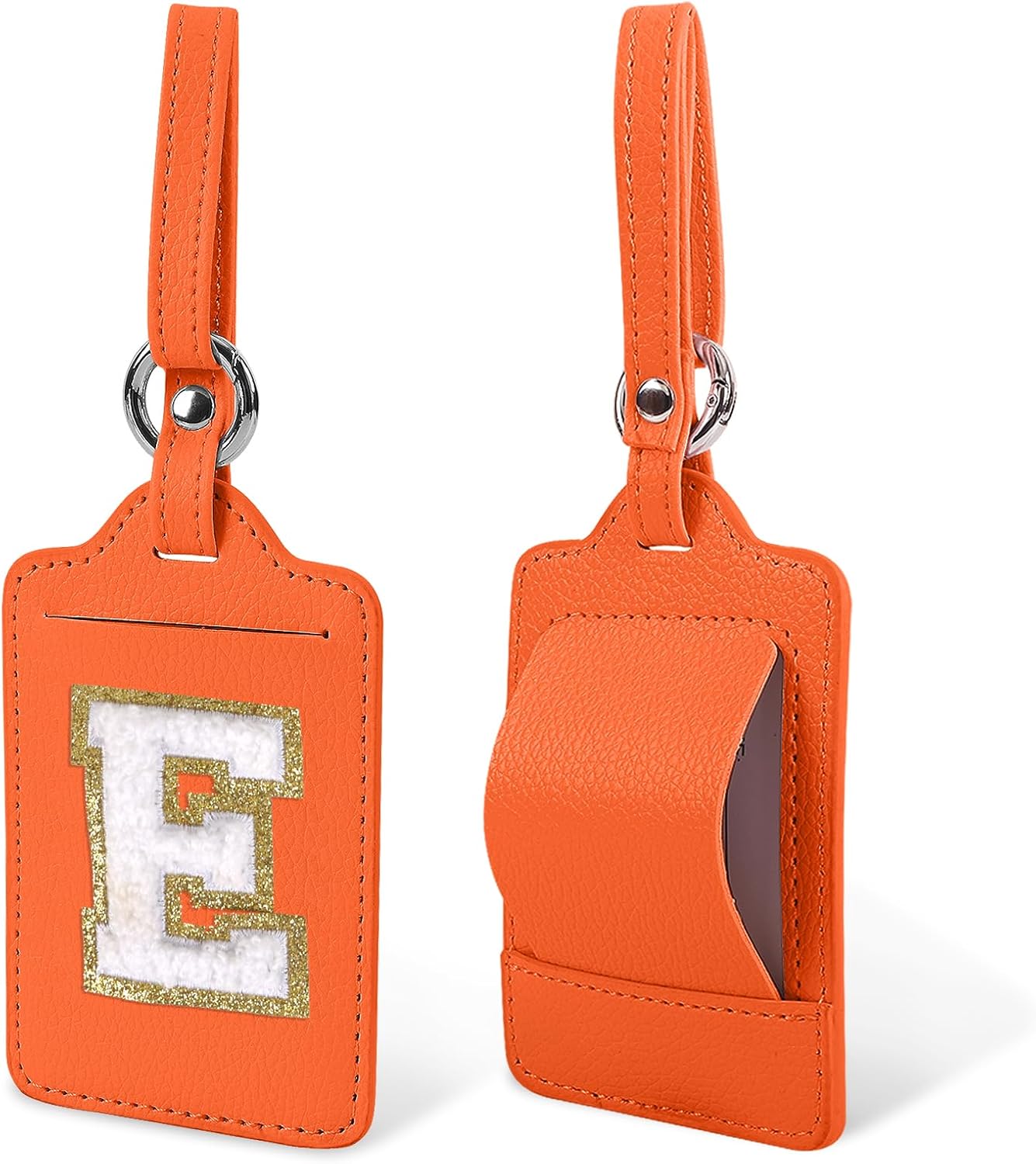 Amazon.com | Personalized Initial A-Z Luggage Tag for Suitcases, PU Leather Luggage Tags with ...